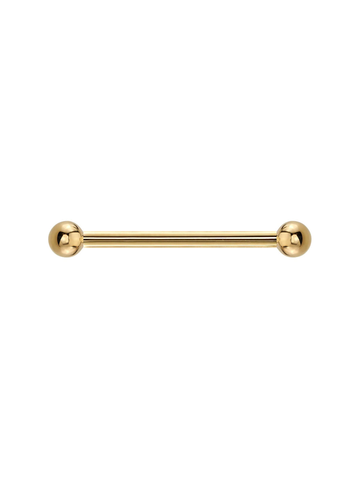 3/4" Yellow Gold Straight Barbell With Threaded Beads – Wildlike